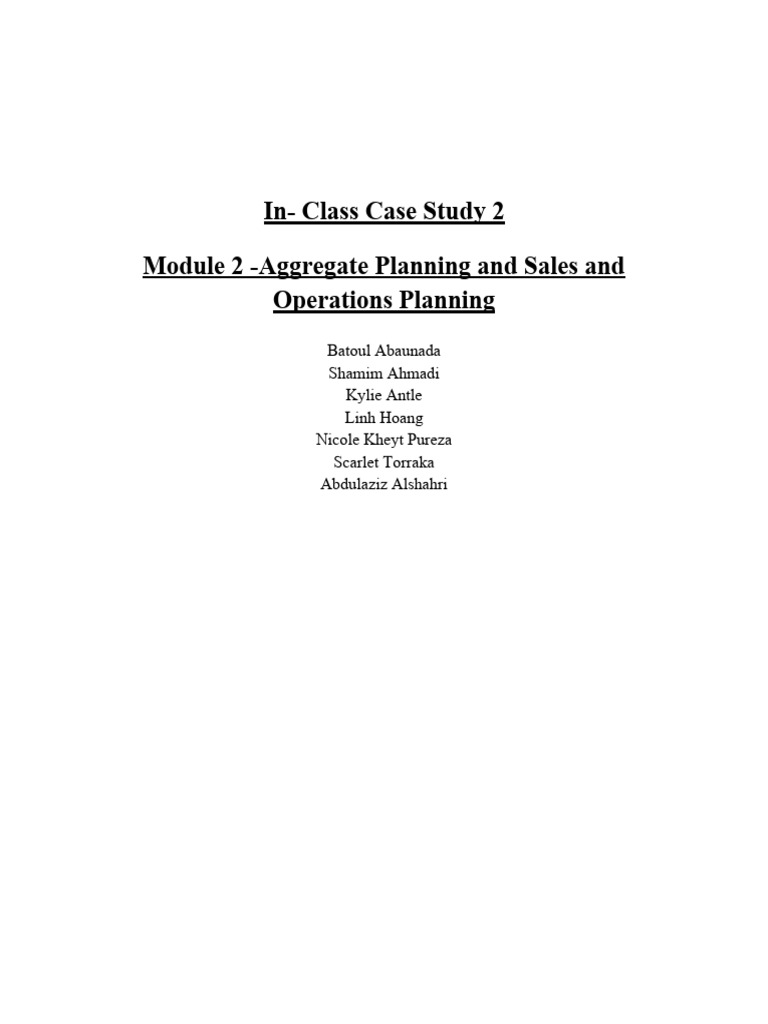 Case Study 2 | PDF | Supply Chain | Inventory