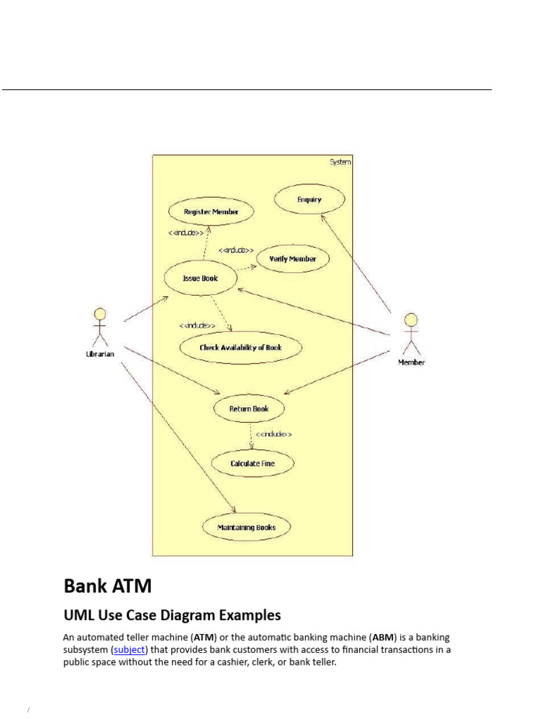 Use Case | PDF | Automated Teller Machine | Use Case