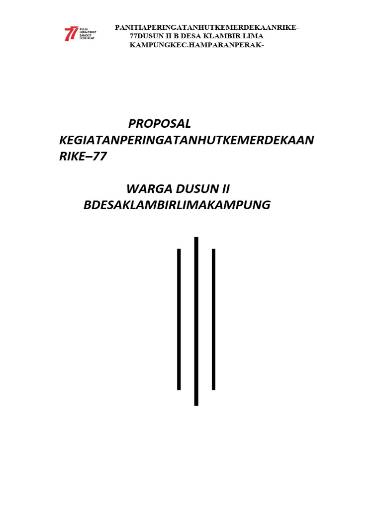 Proposal Kegiatan Hut Ri 22 | PDF