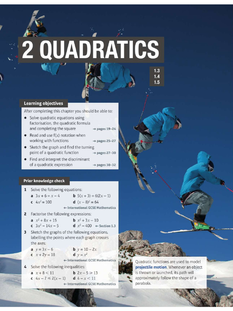 Ch 2 Quadratics | PDF