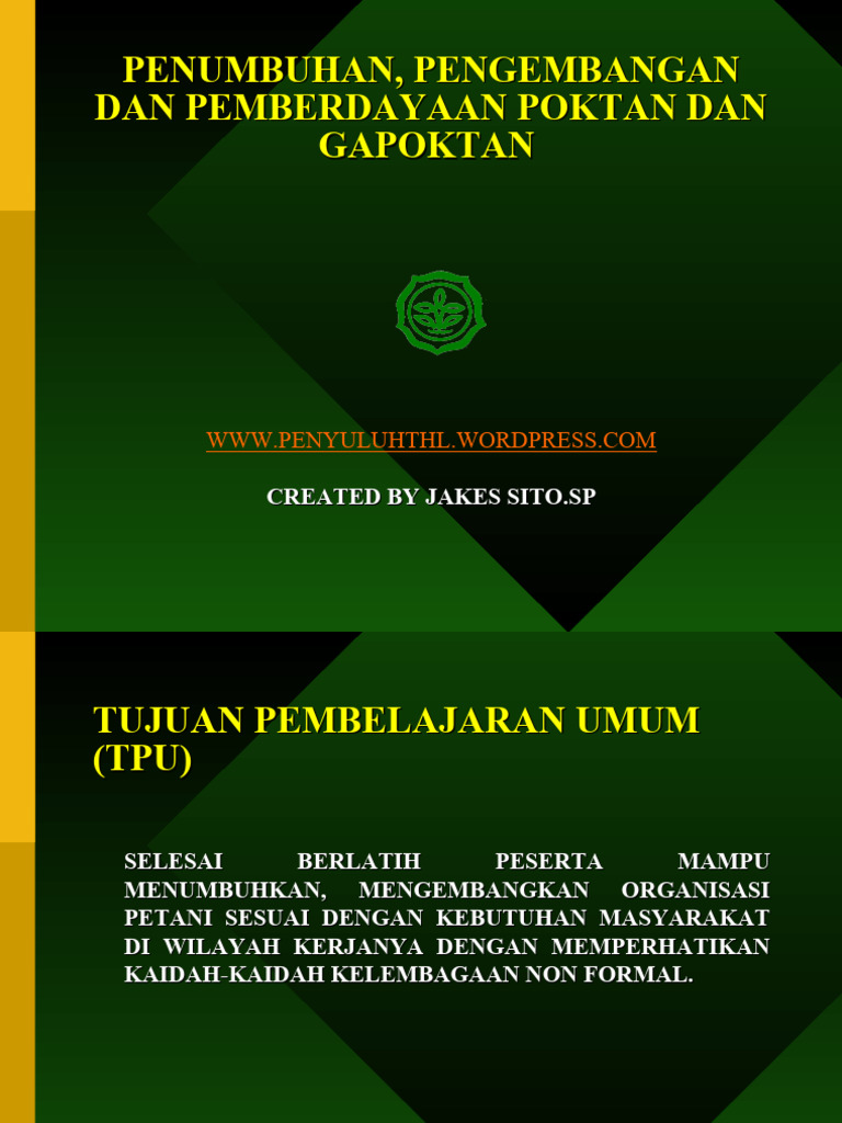 Pemberdayaan dan Pengembangan Poktan | PDF