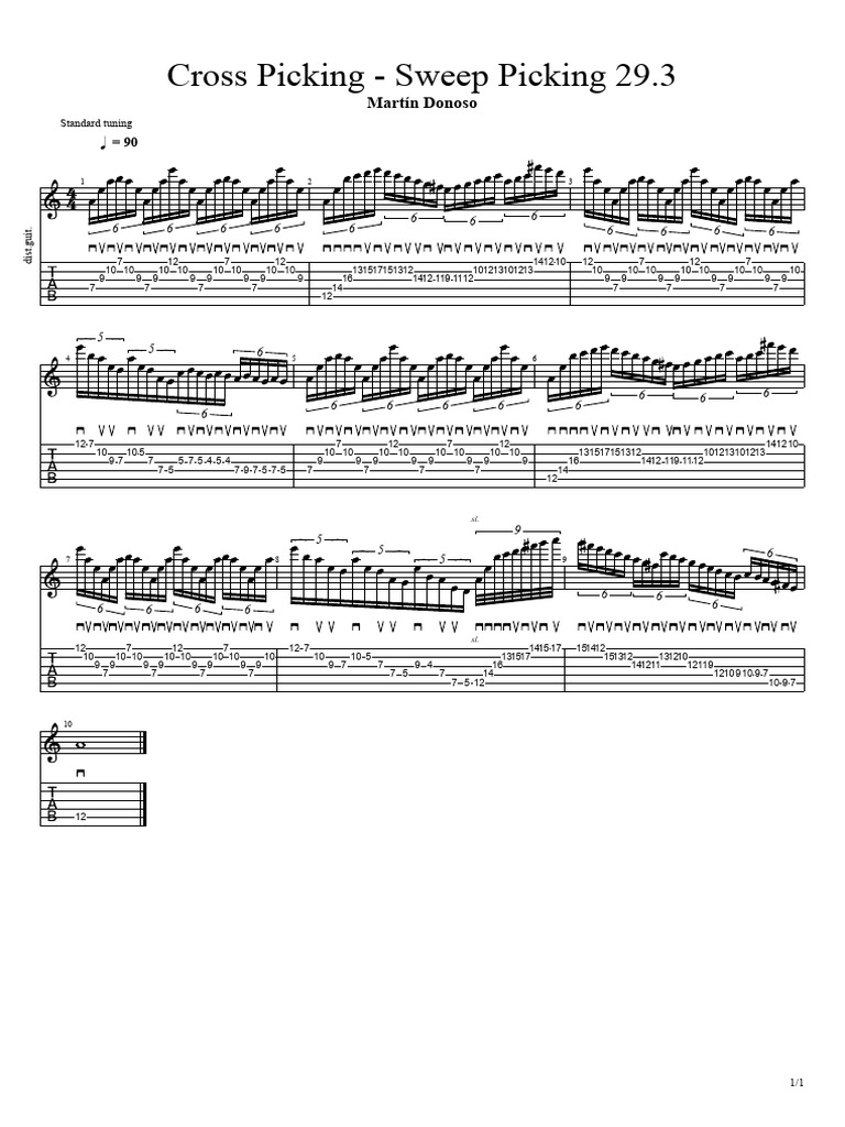 Cross Sweep Picking | PDF