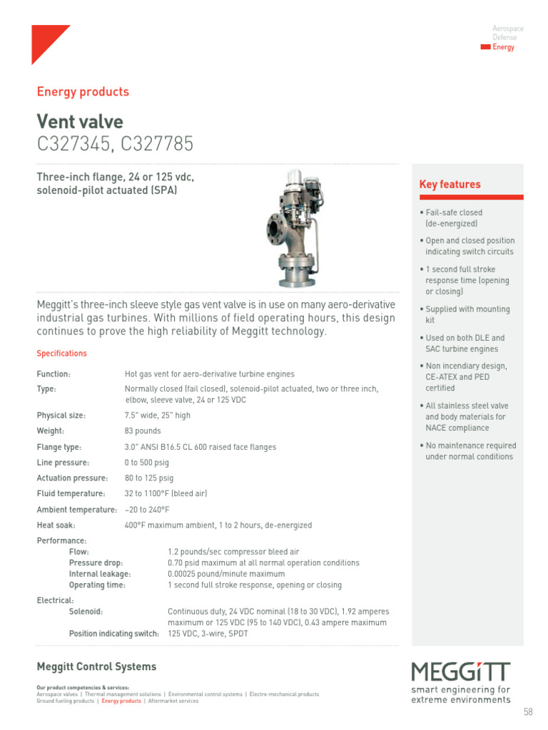 C327345 C327785 Vent Valve | PDF | Valve | Switch