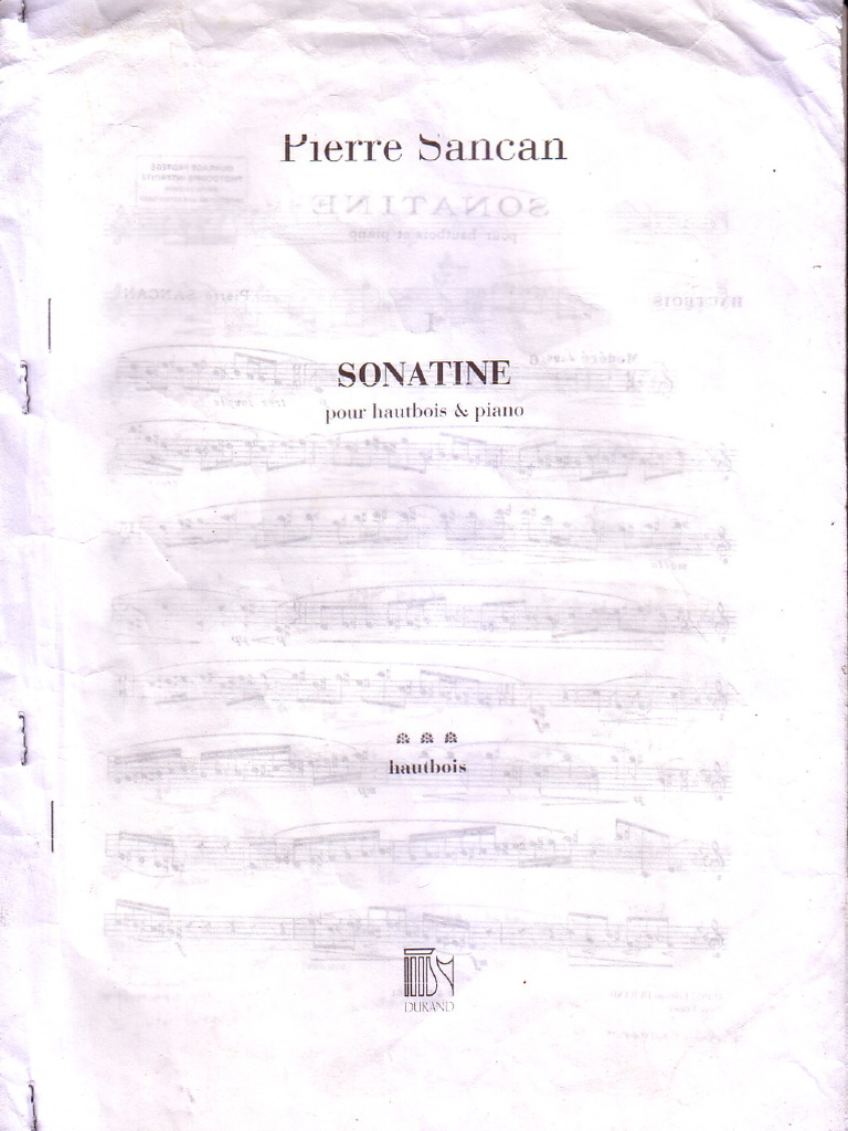 Sonatine - Pierre Sancan | PDF