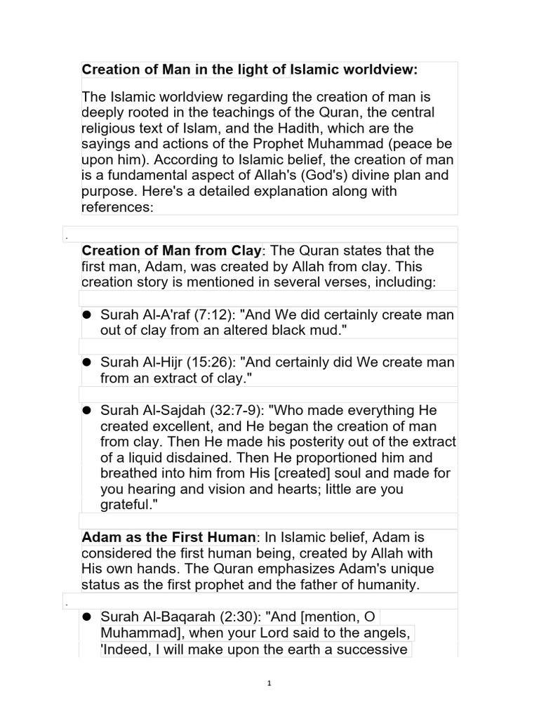 Islamic World View Lecture 3 | PDF | God In Islam | Quran