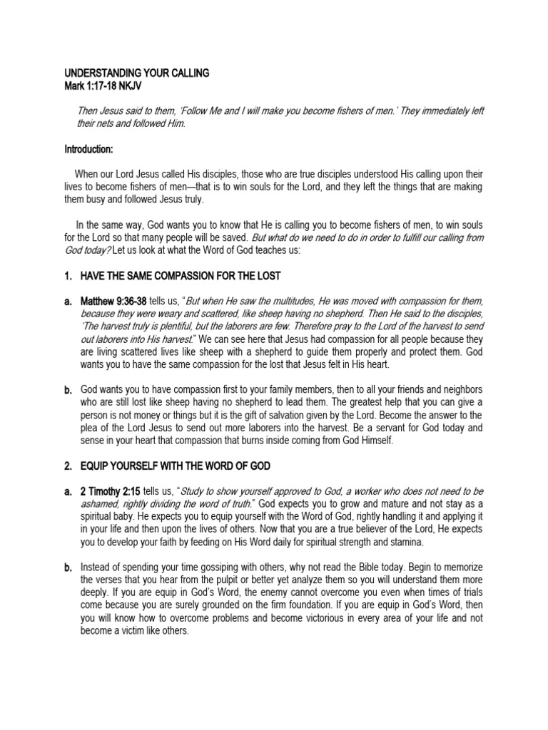 Discover Your Spiritual Calling | PDF | Jesus | Acts Of The Apostles