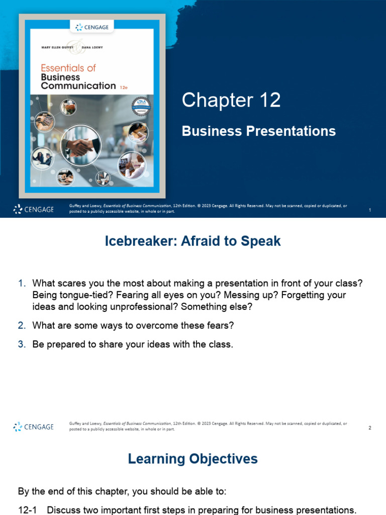 Guffey and Loewy - EBC - 12e - PPT - ch12 - Final | PDF | Microsoft Power Point | Multimedia