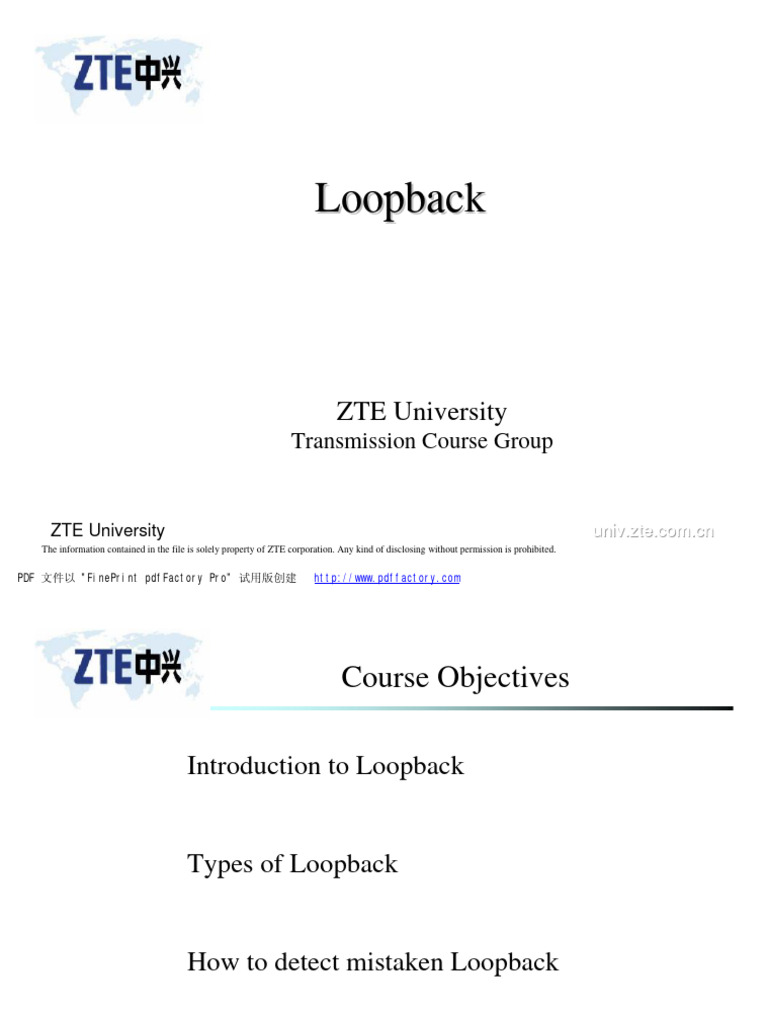 12 Maintenance Loopback Pdf Telecommunications Engineering