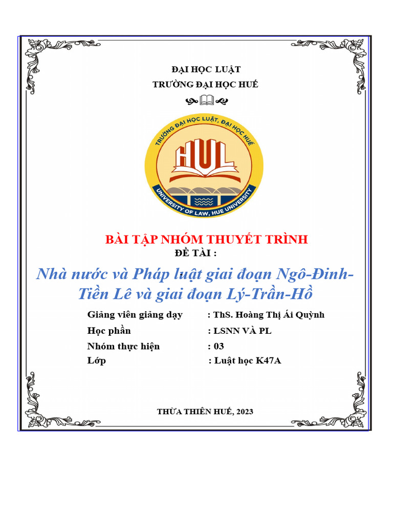 Nhóm 3 LSNN VÀ PL | PDF