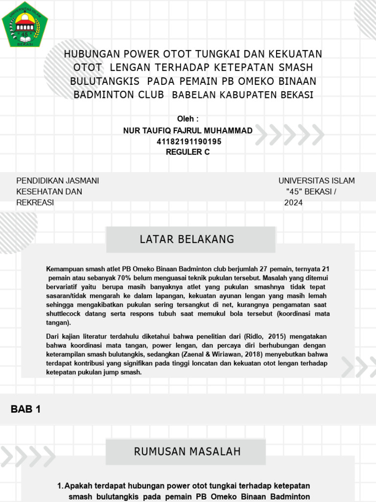 SIDANG - Nur Taufiq Fajrul Muhammad | PDF | Olahraga & Rekreasi