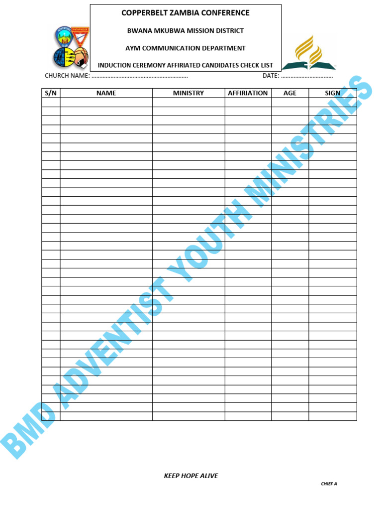 BMD Global Core Induction Checklist | PDF