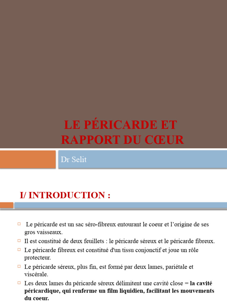 Anatomie du Péricarde et Sinus Cardiaque | PDF | Anatomie | Angiologie