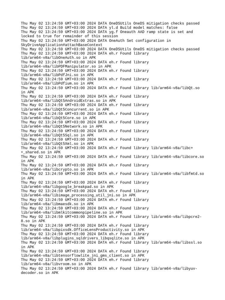 OneDrive App Initialization Logs | PDF | Computer File | Databases