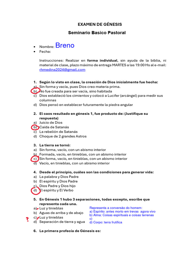 Examen Genesis Pdf Abrahán Sarah