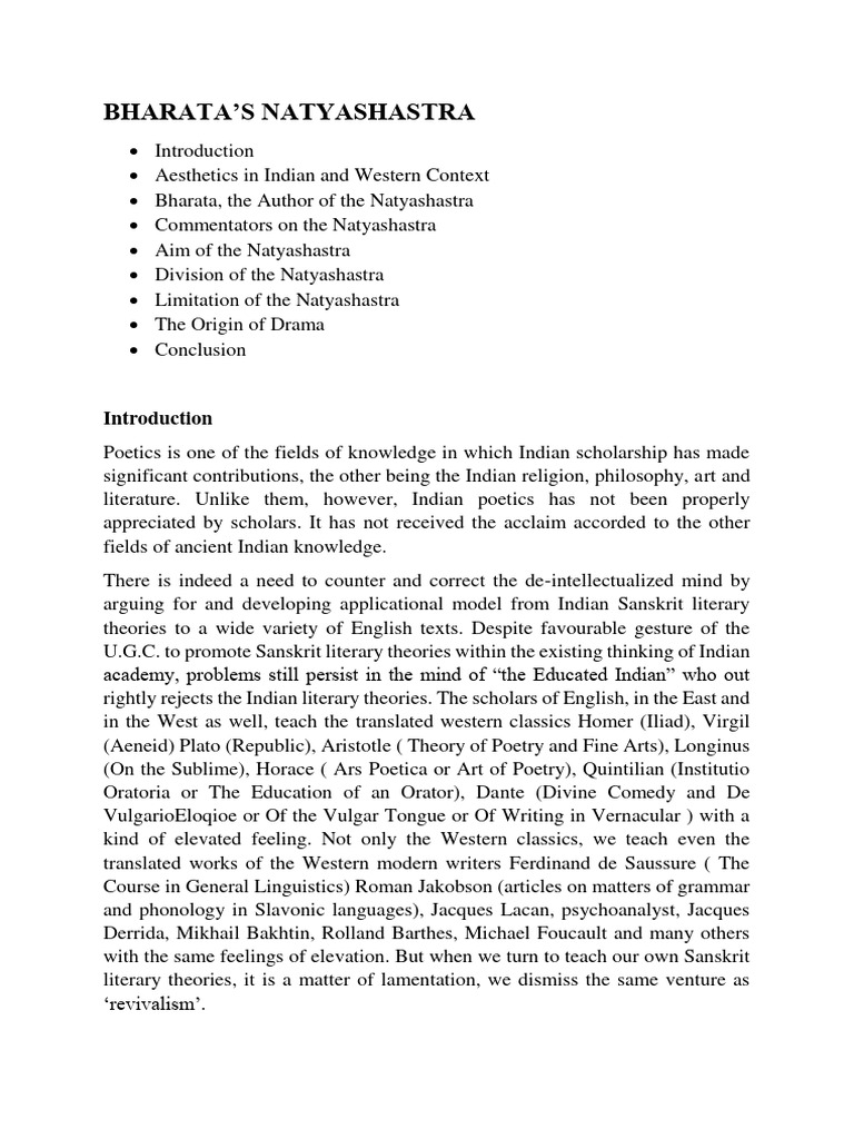 Bharat Muni Natya Shastra | PDF | Aesthetics | Experience