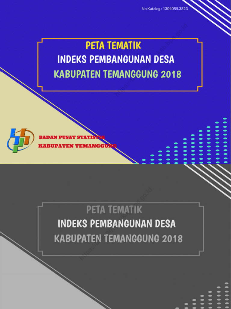 Peta Tematik Indeks Pembangunan Desa Kabupaten Temanggung 2018 | PDF