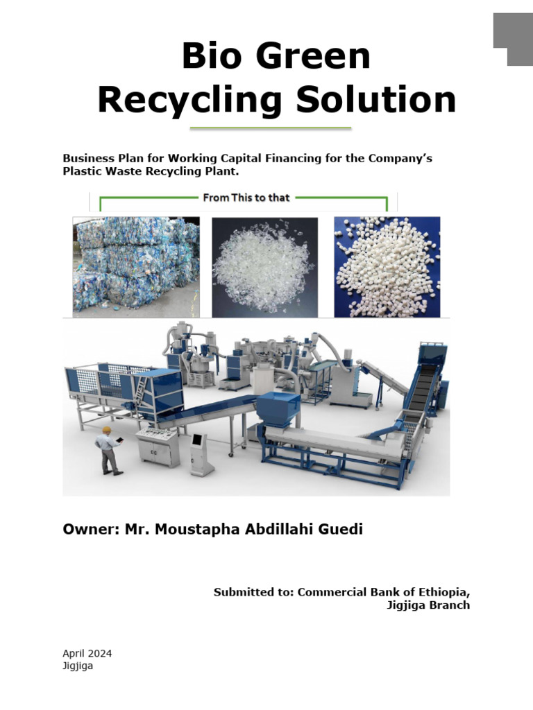 Mustafa Plastic Recycling BP - Revised | Download Free PDF | Expense | Recycling