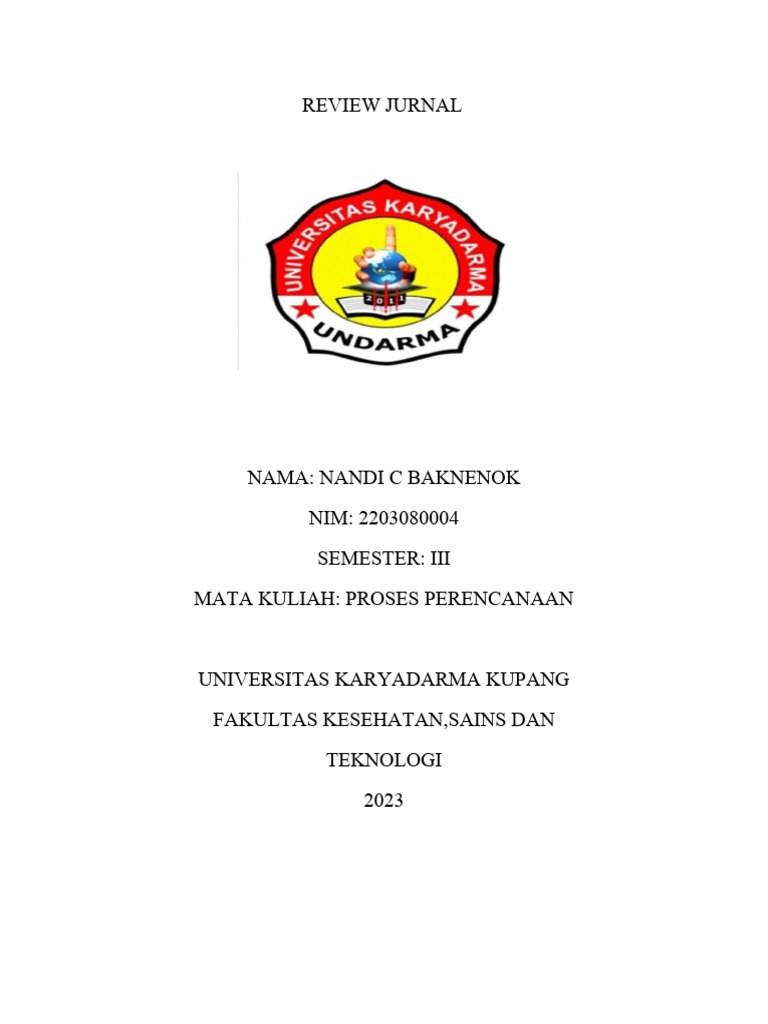 Review Jurnal Nandi PWK | PDF