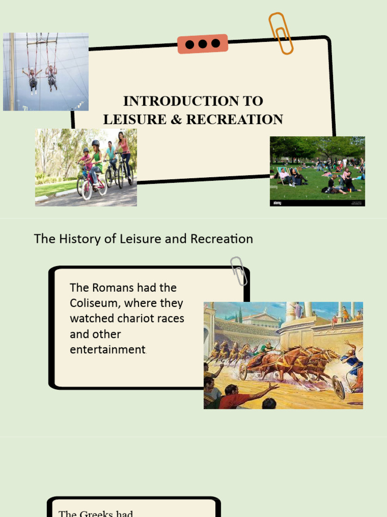 History of Leisure and Recreation | PDF | Recreation | Leisure