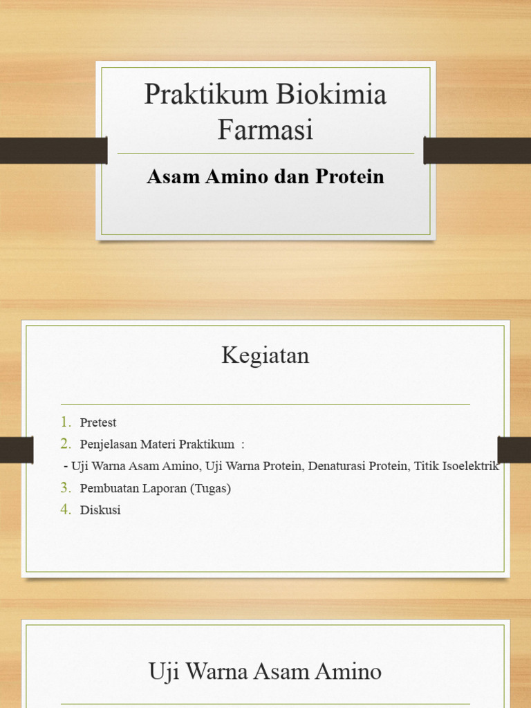 Praktikum Biokimia Farmasi (Protein) | PDF