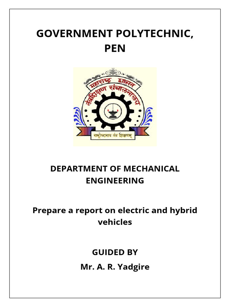 EVS Microproject | Download Free PDF | Electric Motor | Electric Vehicle