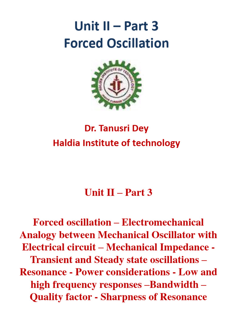 Force Vibration | PDF | Oscillation | Applied And Interdisciplinary Physics
