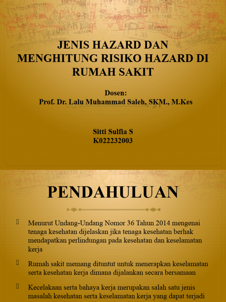 Risiko Hazard | PDF | Teknologi & Rekayasa