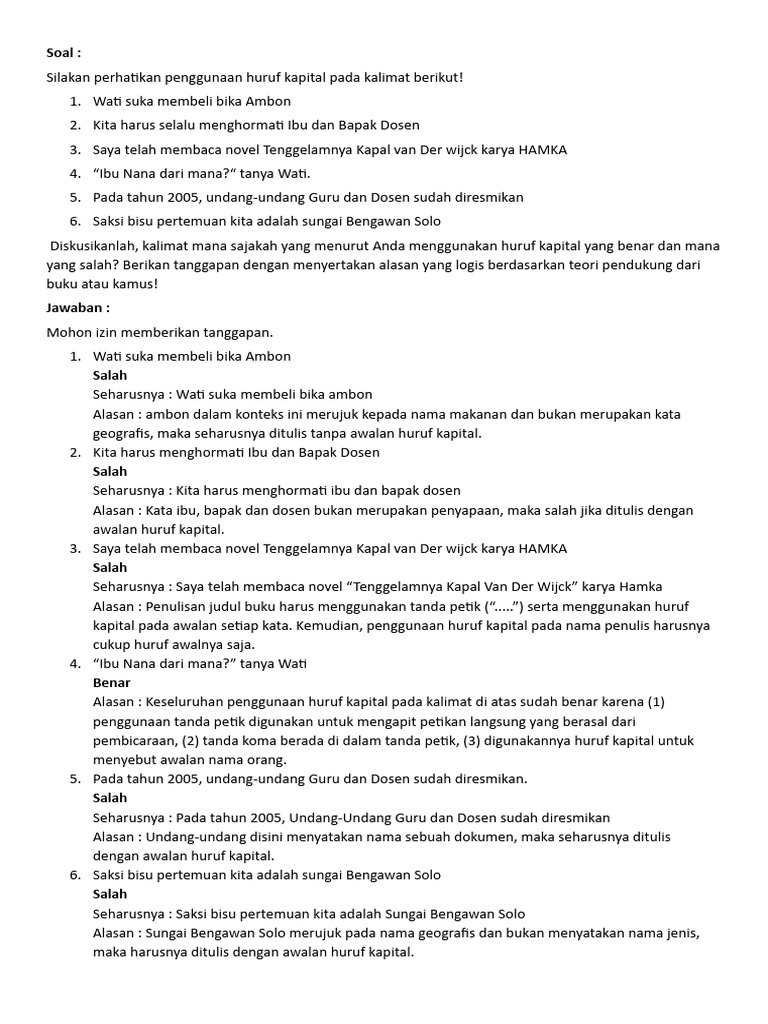 Diskusi B.indo Sesi 5 | PDF