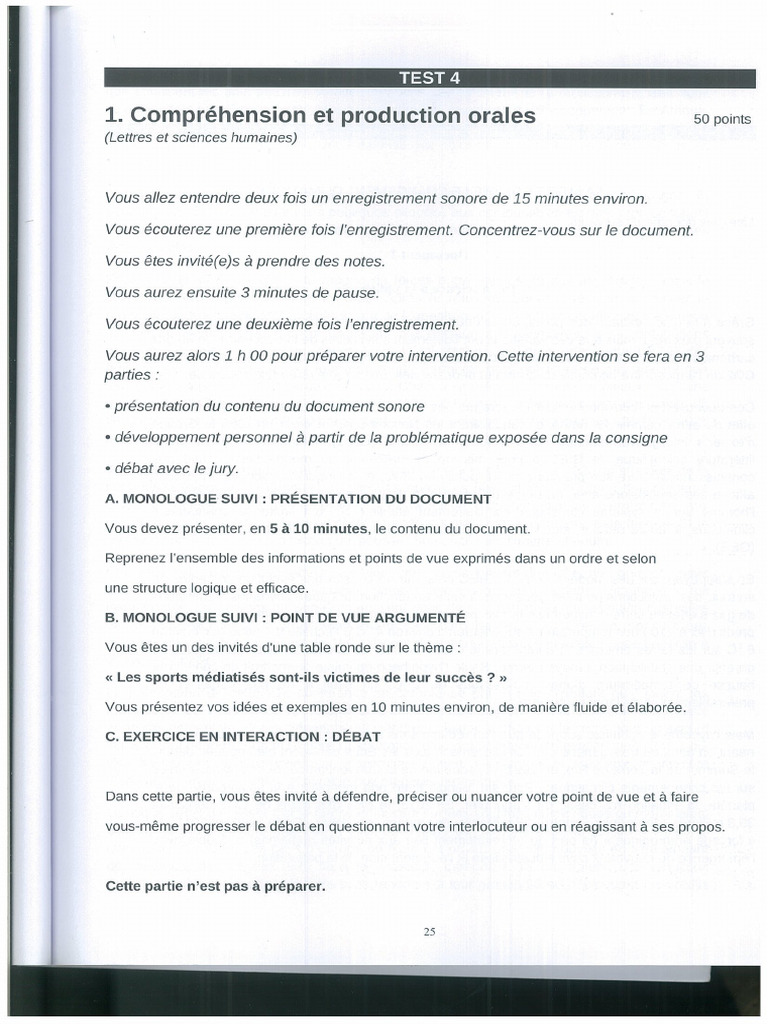 Dalf C2 Test4 Complet | PDF