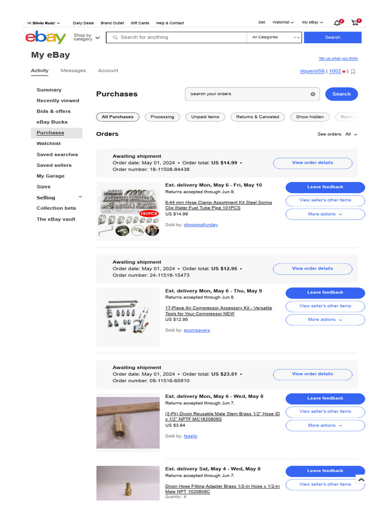 Taylor - Purchases | PDF | E Bay