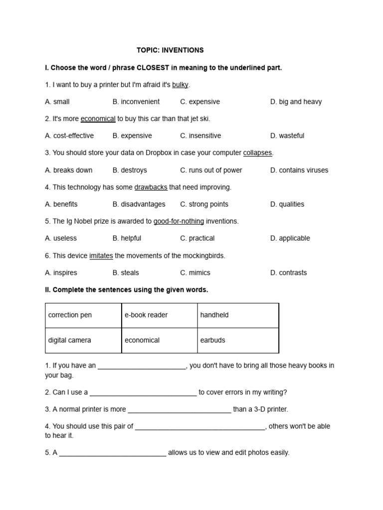 Topic - Inventions | PDF | Smartphone | Laptop