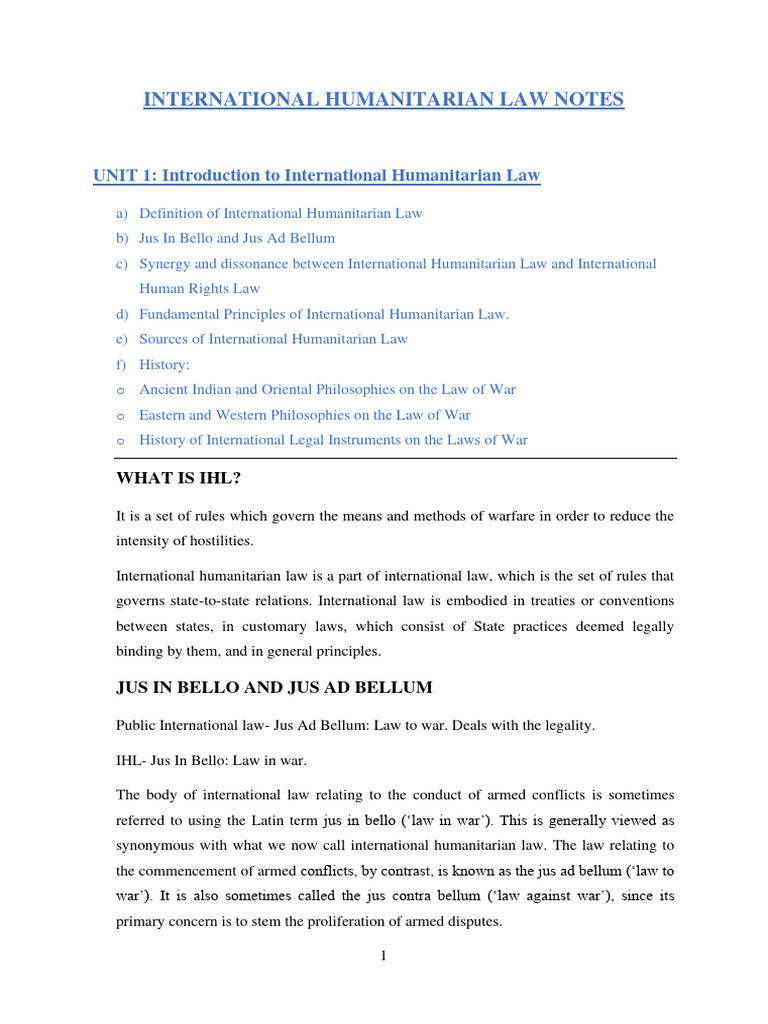 Ihl 2 | PDF | International Humanitarian Law | Geneva Conventions