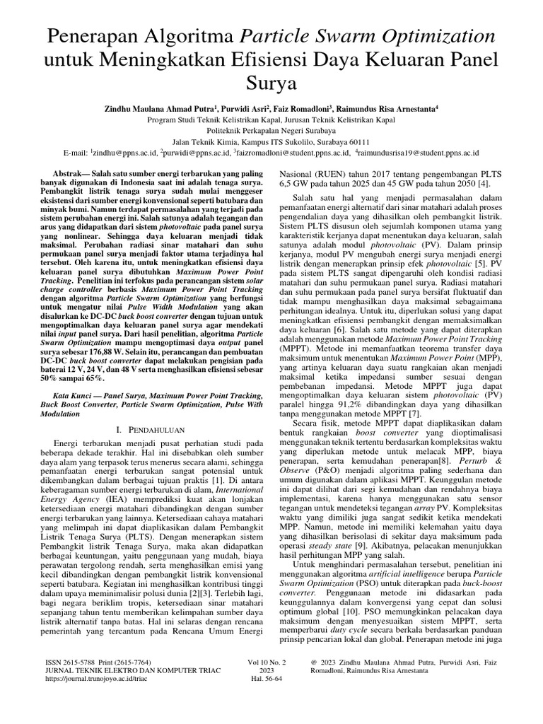 Algoritma Particle Swarm Optimization | PDF | Teknologi & Rekayasa