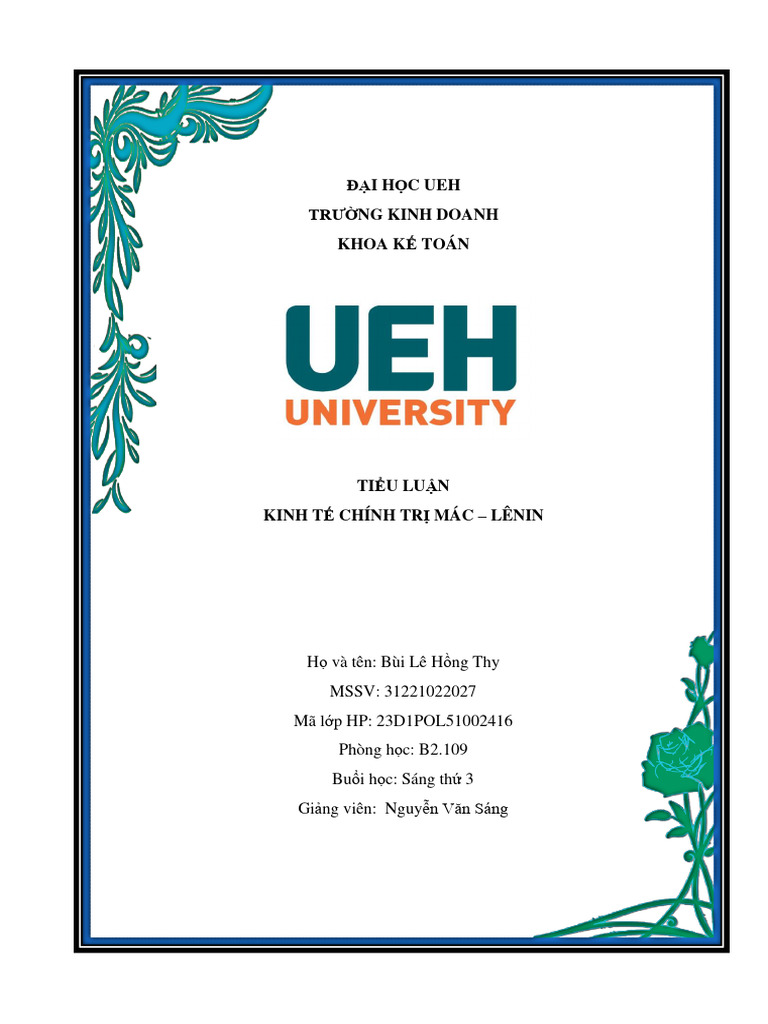 Bùi Lê H NG Thy - 23D1POL51002416 | PDF