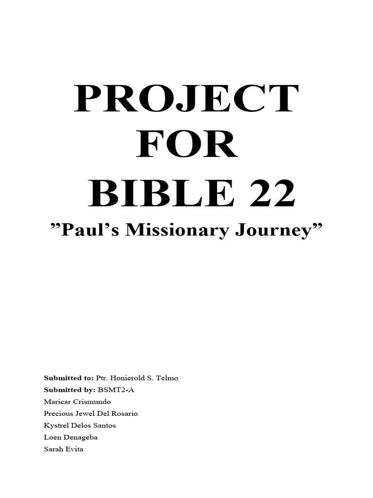 Paul's Missionary Journeys Timeline | PDF | Paul The Apostle | Acts Of ...