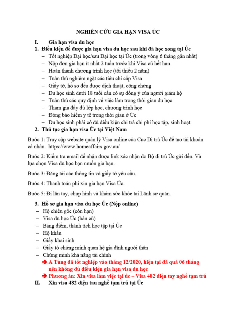 Nghiên C U Gia H N Visa Úc | PDF
