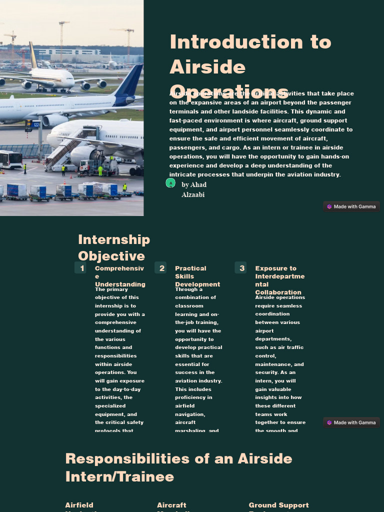Introduction To Airside Operations | PDF | Airport | Internship