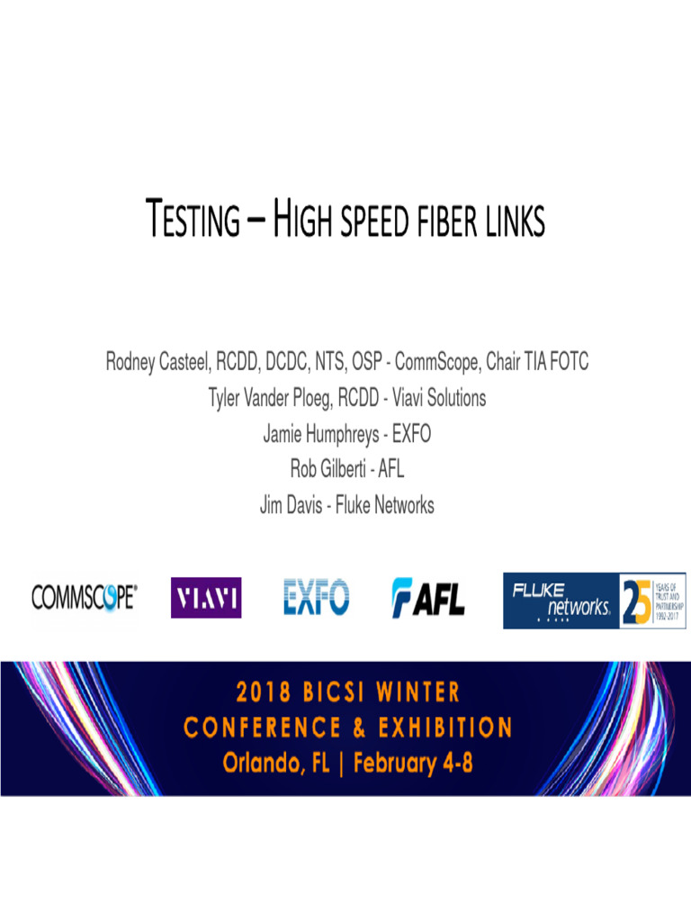 Testing High Speed Fiber Links | PDF | Optical Fiber | Attenuation