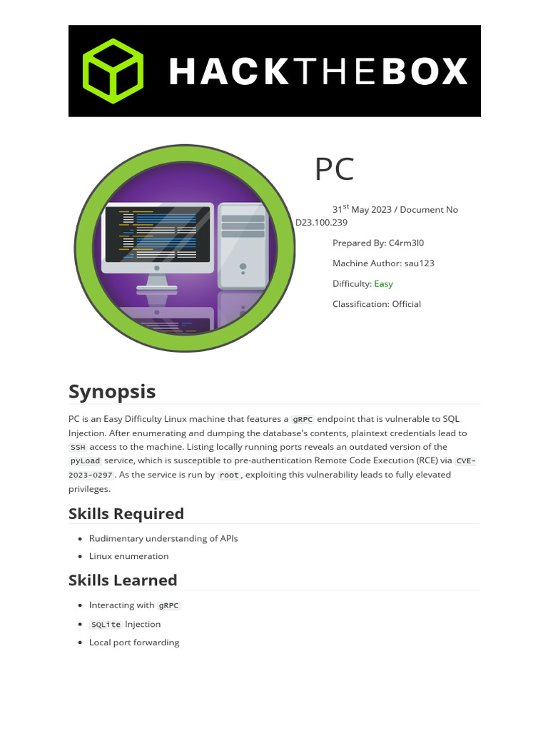 Synopsis: Skills Required | PDF | Port (Computer Networking) | Information Technology Management