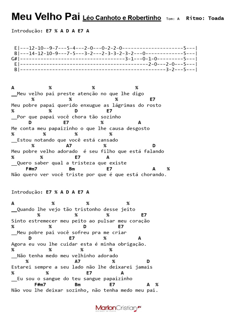 Meu Velho Pai - Cifra | PDF