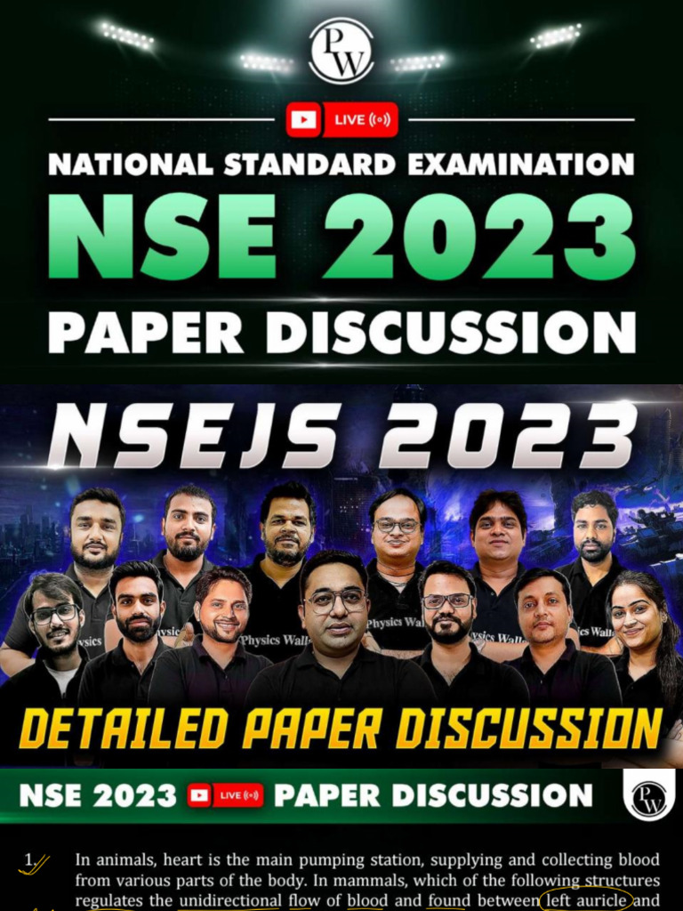 NSEJS Paper Discussion | PDF