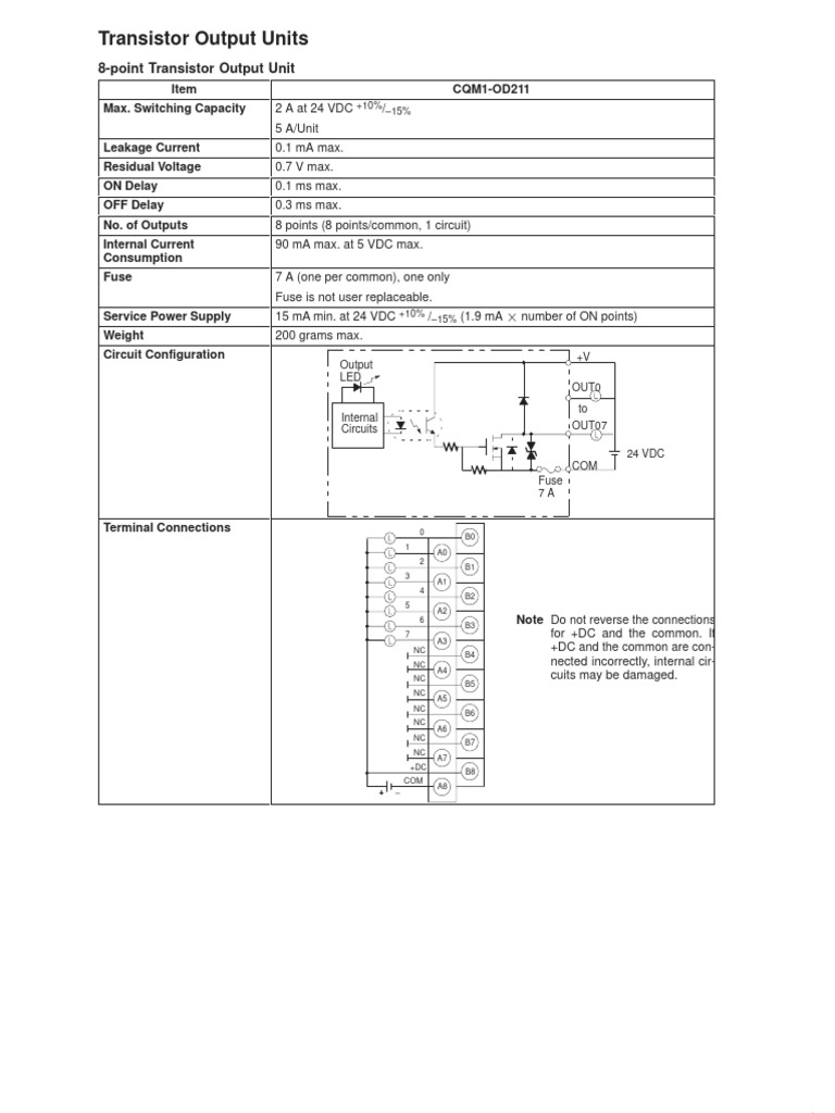 Cqm1od214 Datasheet | PDF | Computer Engineering | Electronics
