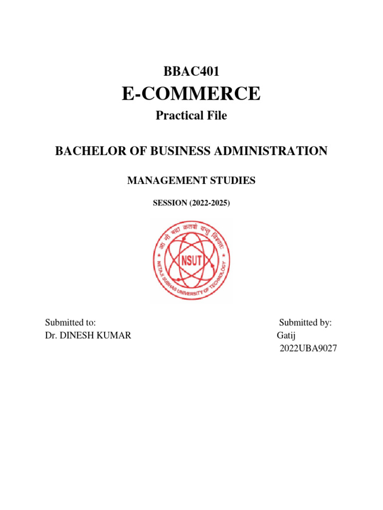 e Commerce Lab File | PDF | Computer Security | Security