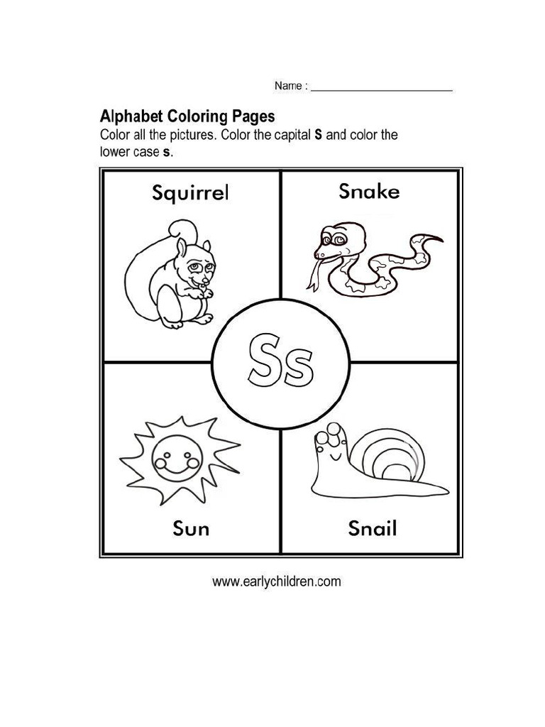Coloring Alphabet S | PDF