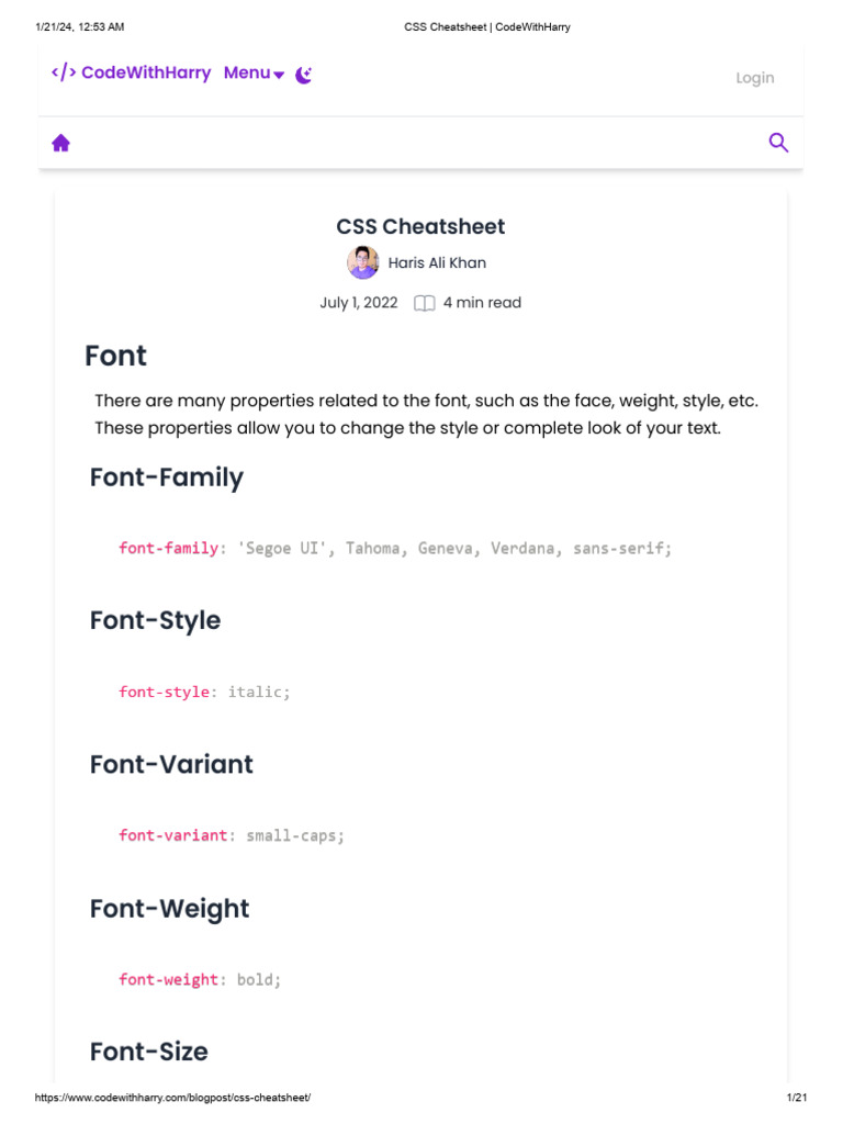Css Cheatsheet Pdf Html Element Graphic Design