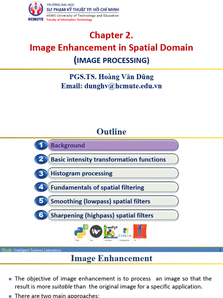 C2-Spatial Domain Filter | PDF | Signal Processing | Computer Vision