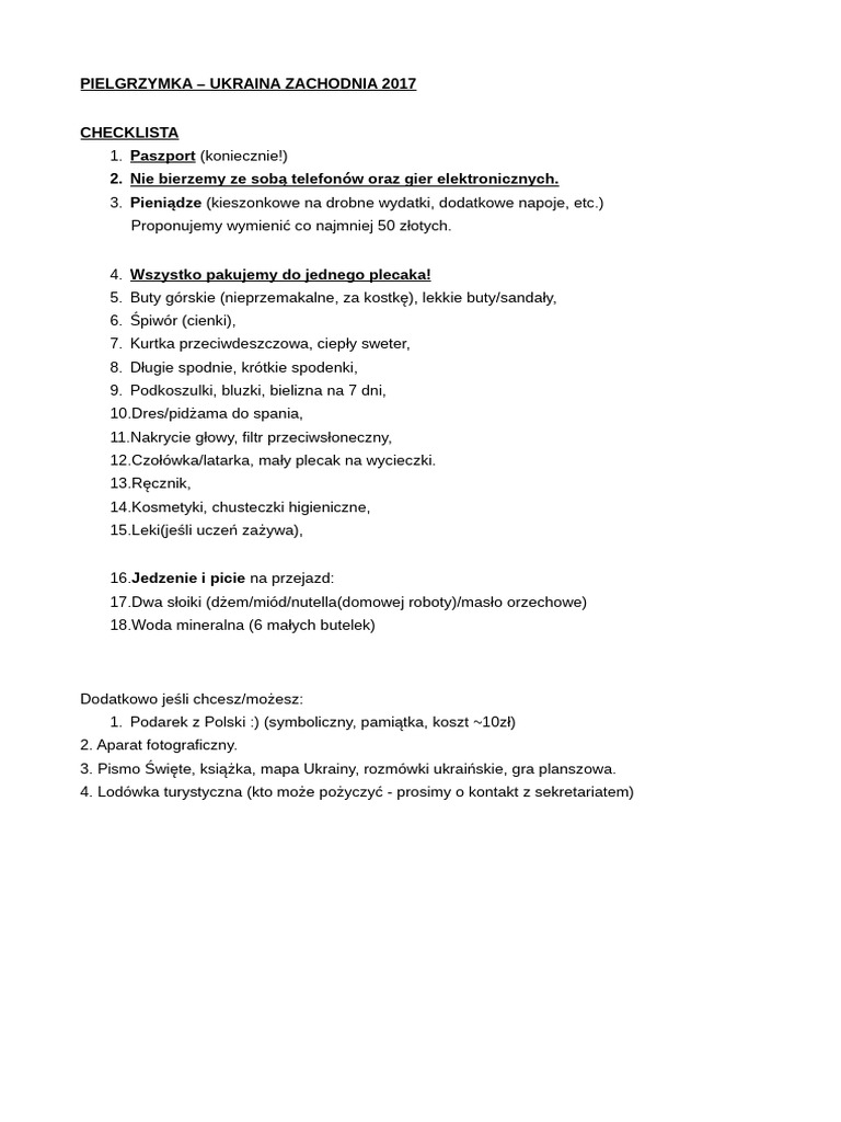 Checklista | PDF