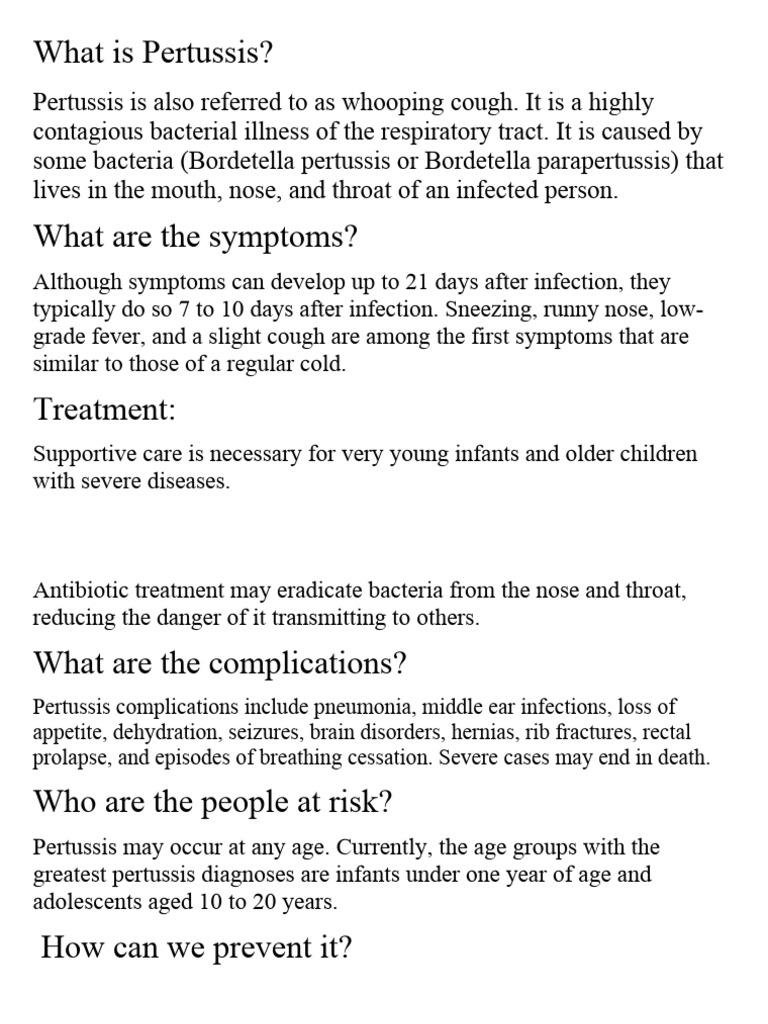 What Is Pertussis | PDF