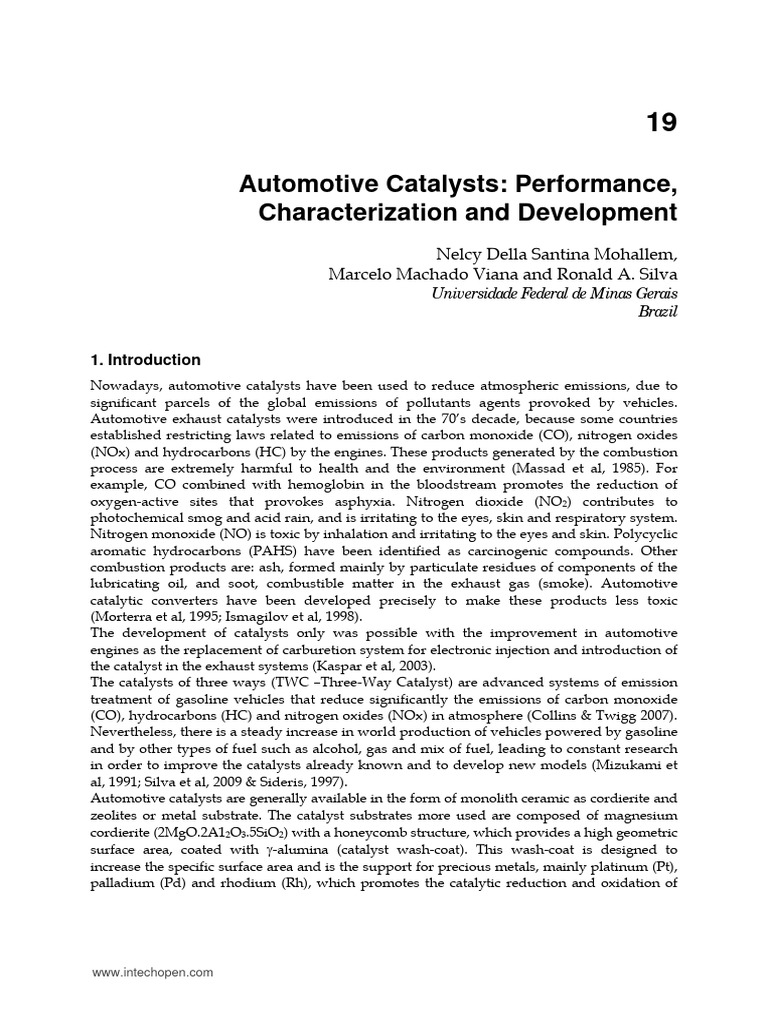 InTech-Automotive Catalysts Performance Characterization and ...