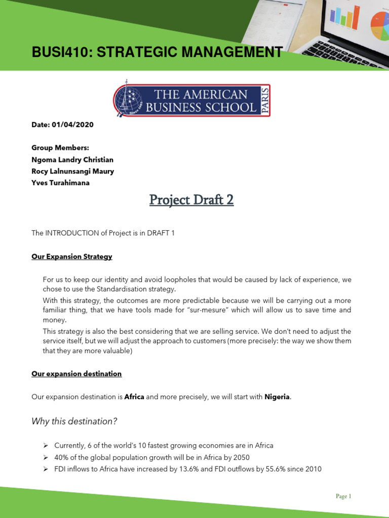 BUSI410 - STRATEGIC MANAGEMENT Project 2 | Download Free PDF | Foreign Direct Investment ...